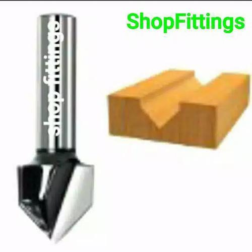 Jual Mata Router Trimmer Profil Lancip V 90° Ve Groove Bit 6 9 12 15 19 ...