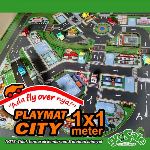 Jual CITY ROAD PLAYMAT CAR PETA JALAN KOTA MAP MOBIL TOMICA HOT WHEELS ...