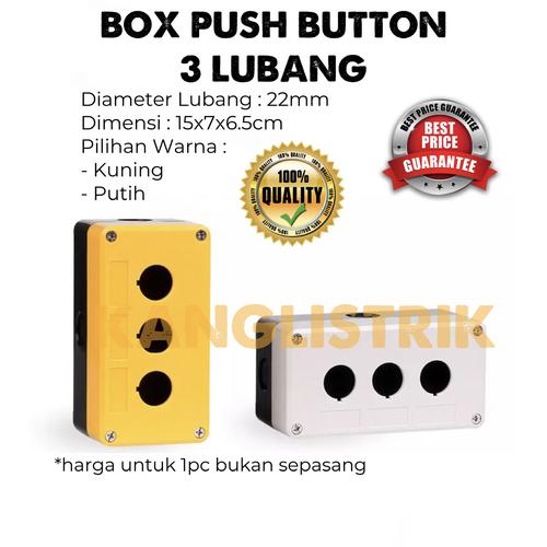 Jual BOX PUSH BUTTON 3LUBANG /CONTROL BOX PUSH BUTTON 3LUBANG DIAMETER ...