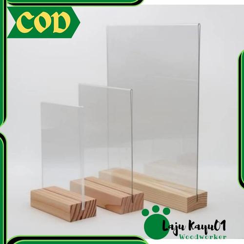 Promo Stand Akrilik Kayu Stand Frame Foto bahan Jati Belanda (Bisa ...