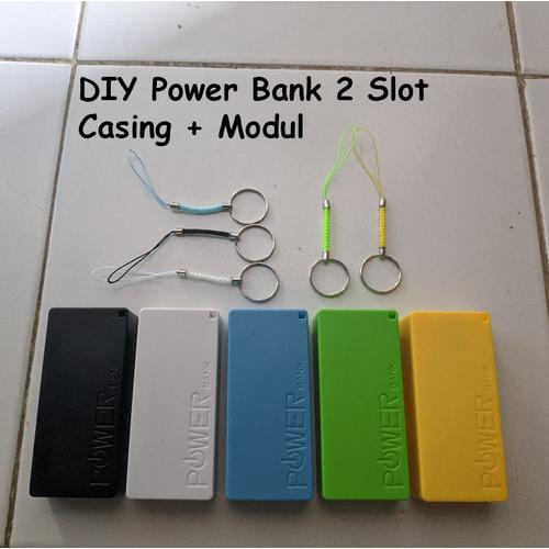 Jual DIY Power Bank Case 2 Slot Baterai Modul Casing Powerbank - Putih ...