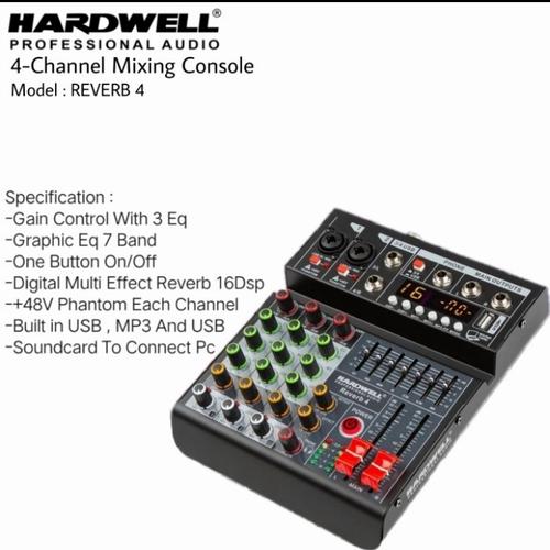 Jual Mixer Audio 4 chanel Hardwell ReverB 4 Original - Jakarta Barat - YK electronic | Tokopedia