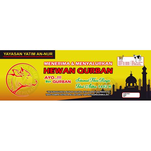 Jual BANNER MENERIMA & MENYALURKAN HEWAN QURBAN 3X1 METER - Kota ...