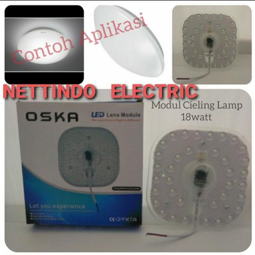 Jual Refill isi lampu LED baret ceiling 18watt 18 watt 18w Modul TL ...