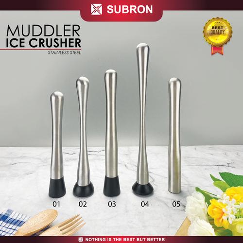 Promo SUBRON Muddler Ice Crusher Stainless Stick Alat Penghacur Es Batu ...