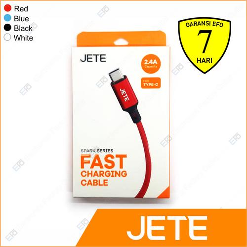Jual Kabel Data Type-C JETE Spark - 100cm Android C 2.4A - Kota ...