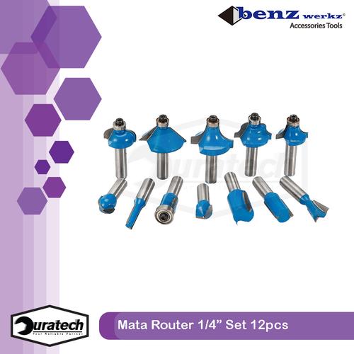 Jual Mata profil kayu set 12pcs / Router bit set 1/4" / Mata ukir kayu ...