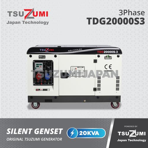 Promo Genset 20 KVA 3 Phase 15000 Watt TDG 20000S-3 Tsuzumi Japan Cicil ...