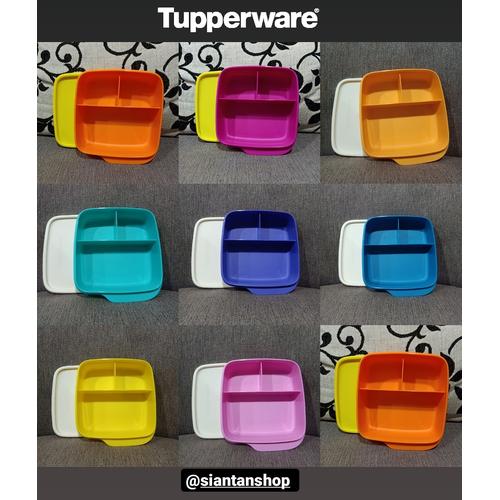 Jual Tupperware Loly Tup Tempat Makan Dengan Sekat - Biru putih ...