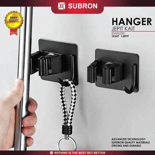 Jual SUBRON Hanger Jepit 1 Kait Stainless Gantungan All in Magic Mop ...
