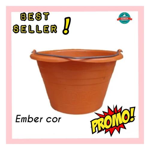 Jual Ember Cor orange Anti pecah Ember bangunan oren kecil - Kota ...
