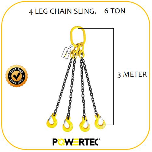 Jual 4 LEG CHAIN SLING. KAP 6 TON PANJANG 3 M ( RANTAI 4 KAKI ...