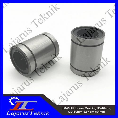 Jual LM40UU Linear Bearing ID-40mm, OD-60mm, Lenght 80-mm - Kota Cimahi ...