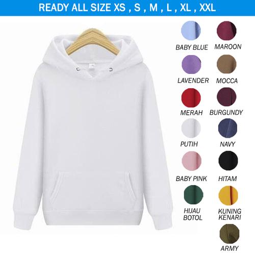 Jual Jacket Jaket Sweater Hoodie Cewek Cowok Polos Pria Wanita Warna ...