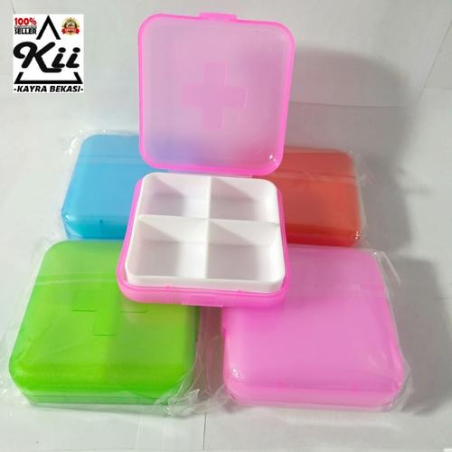 Jual Kotak Obat Pil 4 Sekat - Kotak P3K mini - Kotak Perhiasan Mini 4 ...