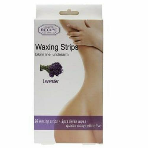 Jual beaute recipe waxing strips bikini line underarm CP 65K ...