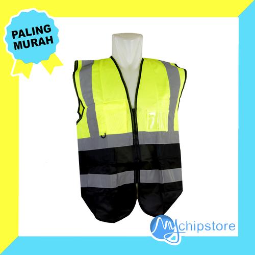 Jual Rompi Kerja Safety/Rompi Lapangan Safeguard Kantong 3 Hijau Hitam ...