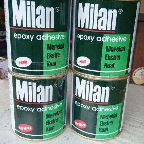 Jual LEM EPOXY MILAN ADHESIVE resin+hardener 1 set 2 kaleng - Jakarta ...