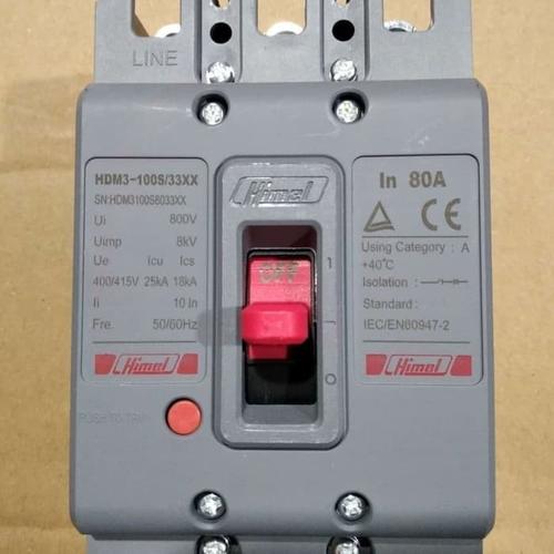 Jual MCCB Case Circuit Breaker Himel HDM3100S10033XX 3P 100A / 25kA ...