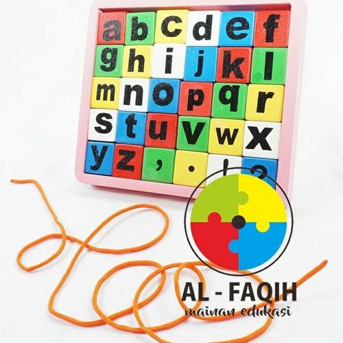 Jual Mainan Edukasi Anak- Meronce Huruf Abjad Warna Warni - Kab. Kediri ...