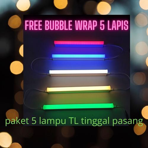 Promo PAKET 5 LAMPU TL TINGGAL PAKAI T5 LED NEON 6 10 14 18 Watt - 30CM ...