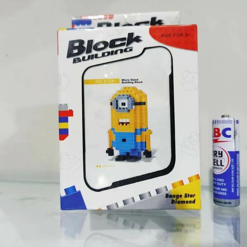 Jual mainan block building micro block minion stuart nano block bange ...