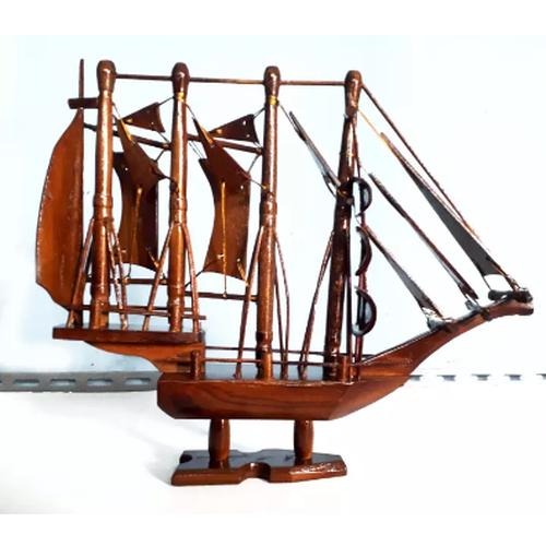 Jual Miniatur Pajangan Ruang Tamu Meja Kerja Model Perahu Layar Kayu ...