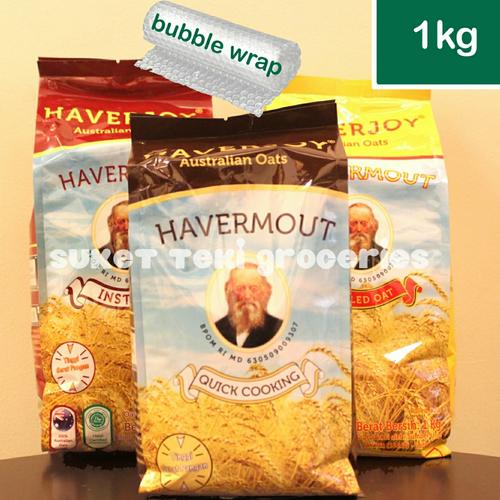 Jual Haverjoy Havermout Oatmeal 1kg Instan / Rolled Oat / Quick Cooking ...