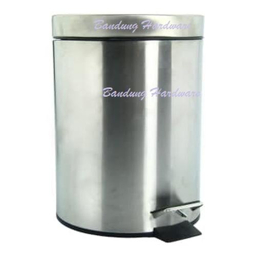 Jual Tempat Tong Sampah Injak 5 Liter Pedal Bin Round Satin Finish Krisbow - Kota Bandung ...