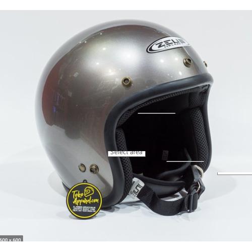 Jual HELM ZEUS RETRO 385 DARK SILVER - M - Kota Bandung - DISTRIBUTOR ...