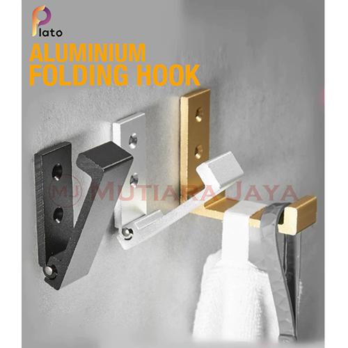 Jual PLATO Gantungan Dinding Aluminium Baju Tas Barang Praktis Lipat ...