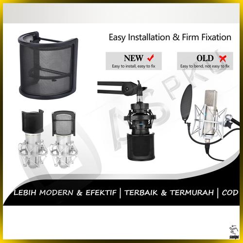 Jual Pop Filter U Shape Original Rekaman Studio Recording Mik ...