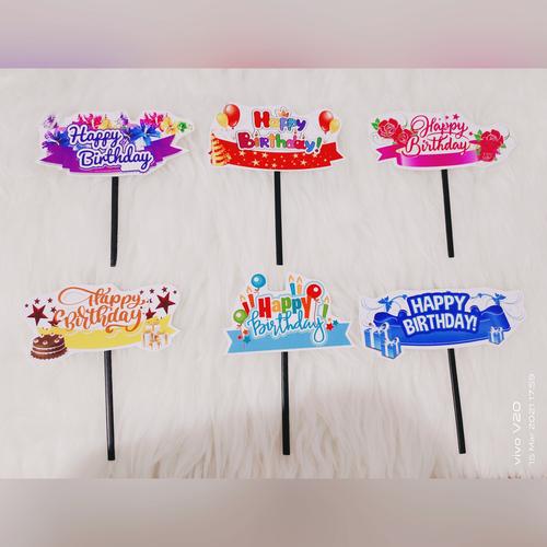 Jual Topper Happy Birthday topper ulang tahun ( Harga per pcs ) - Kota ...