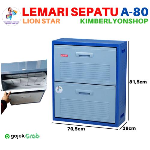 Jual Lion Star Rak Sepatu Tutup Optima Shoes Cabinet A-80 - Abu-abu ...