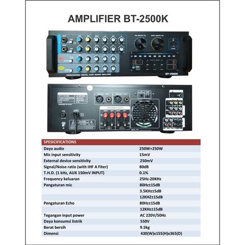 Jual Karaoke amplifier with Key control Wisdom BT2500 BT2500K 2 ...