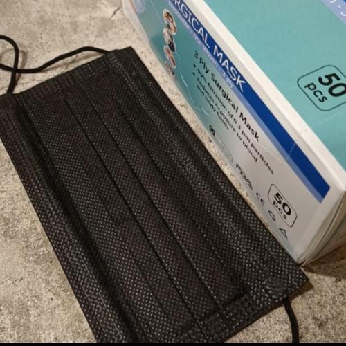Jual masker hitam medis surgical mask 3ply isi 50pcs - Kota Makassar ...