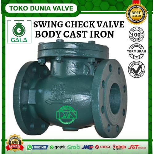 Jual GALA SWING CHECK VALVE CAST IRON 4 INCHI DN 100 JIS 10K -ORIGINAL ...