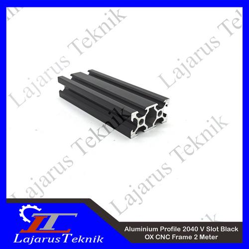 Jual Aluminium Profile 2040 V Slot Black OX CNC Frame 2 Meter - Kota ...