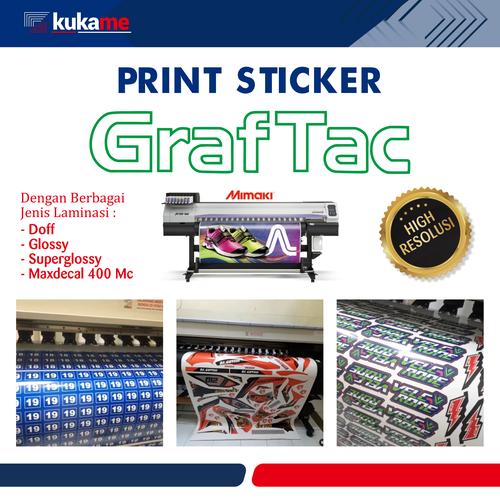 Jual PRINT STICKER GRAFTAC MURAH - 1X1 MTR, Tanpa Laminasi - Kota ...