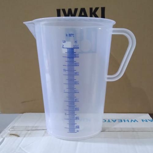 Jual Beaker Plastik 2 L. Beaker PP with handle 2 L. Gelas Ukur Plastik ...