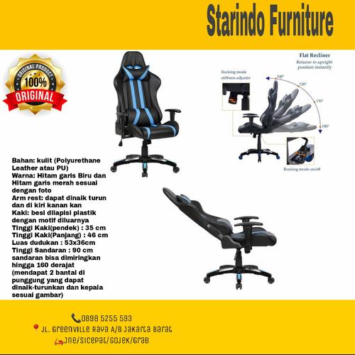 Jual Kursi Gaming Kursi Gamer Biru - Jakarta Barat - Starindo Furniture ...