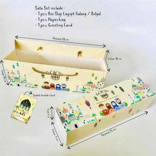 Jual Box Roll Cake Paper Bag Lebaran Kotak Bolu Gulung edisi Idul Fitri ...