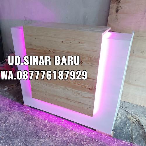 Jual Meja kasir minimalis / meja kasir LED kayu jati belanda - Jakarta ...