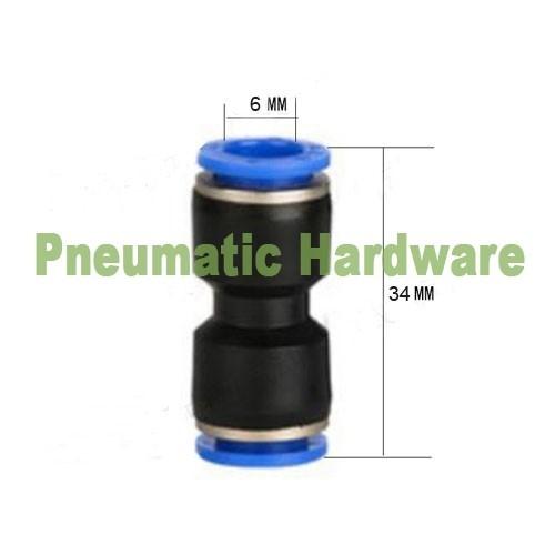 Jual fitting angin lurus pu - 6 mm selang ke selang kiri kanan 6mm KB67 ...