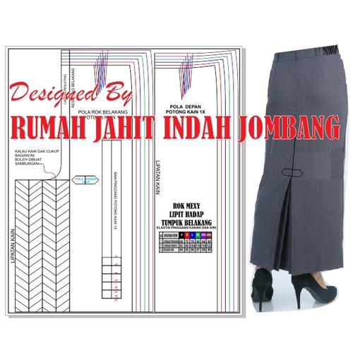 Jual Pola Jahit Pola Jiplak Pola Mexy Lipit Hadap Dinas PKK ukuran ...