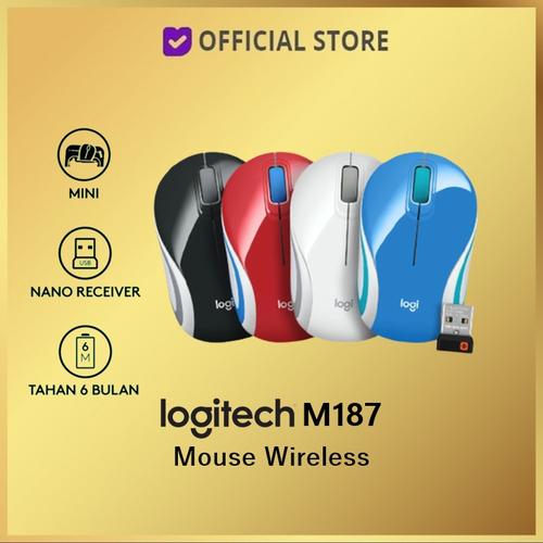 Jual Logitech m187 Wireless Mouse mini / Mouse Wireless M187 / M 187 ...