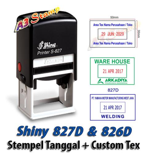Jual Stempel Shiny S 827D Tanggal Otomatis Custom Text - Jakarta Timur - A3 Stamp | Tokopedia