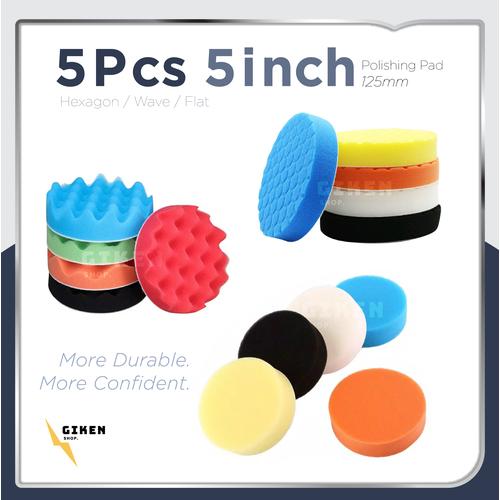 Jual Set Busa Alat Poles Body Motor Mobil 5Pcs 5 Inch 125mm Wax Polish ...