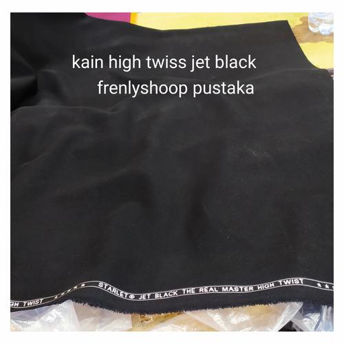 Jual kain high twist jet black master / kain bahan jas high twist jet ...