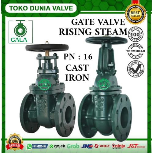 Jual GATE VALVE GALA 6 INCHI DN150 CAST IRON, FLANGE END PN16 RS ...